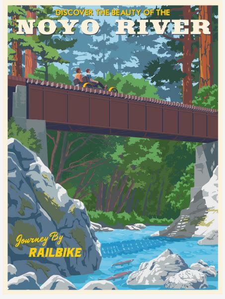 Noyo River Railbike Poster Skunk Train