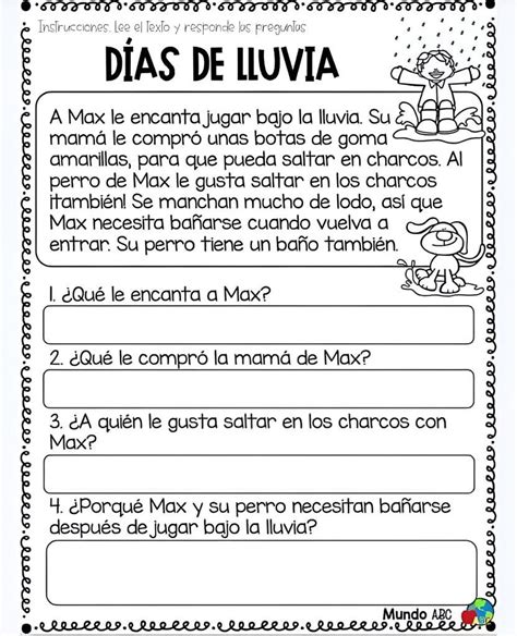 Lectura De Comprension Lectora Segundo Grado