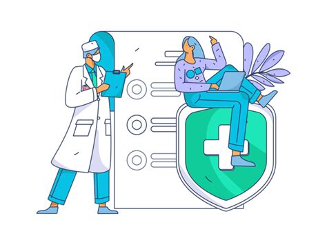Female Doctor Giving Prescription Illustration Free Download
