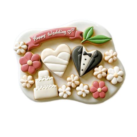 ウェディングのアイシングクッキーセット【結婚祝い・結婚式・ウェルカムスペース】 Bake Shop Puff Minne 国内最大級のハンドメイド・手作り通販サイト
