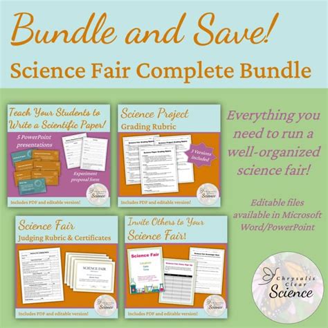 Science Fair Judging Rubric And Award Certificates By Chrysalis Clear