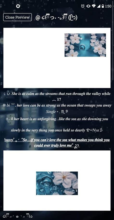 Small Bio Water Theme Lover Bio Wiki Templates And Stuff Amino