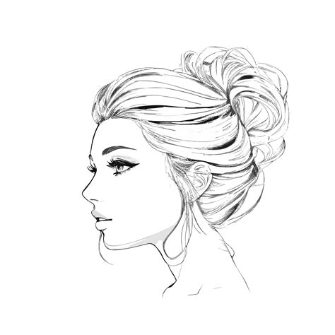 Premium Vector A Girls Face Is A Simple Sketch Of A Woman