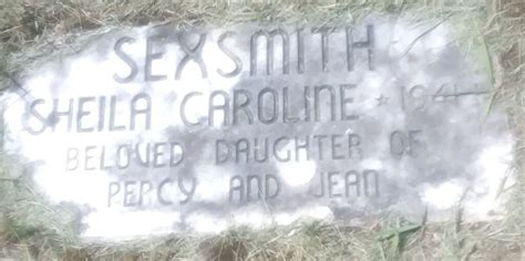 Tombstone Sheila Sexsmith St Michaels Cemetery Coe Hill Ontario