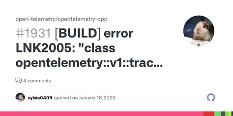 [build] error lnk2005 class opentelemetry v1 trace spancontext ctx