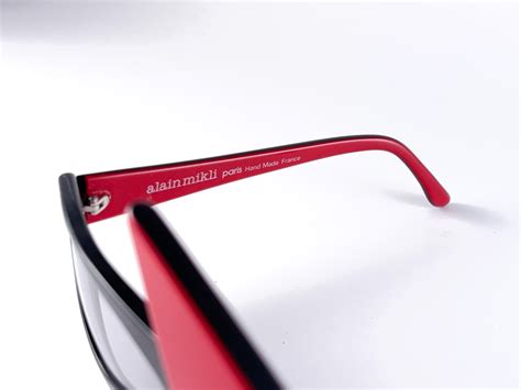 New Vintage Alain Mikli Two Tone Black And Red Made In France