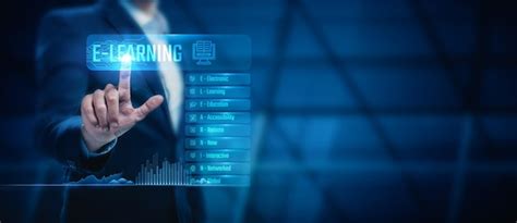 Premium Photo Entrepreneur Touch The Elearning Industry Seeks An Elearning Platform To Connect