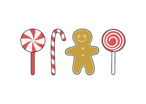 Premium Vector Cartoon Sweets