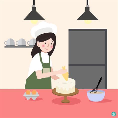 ดาวน์โหลด Woman Baker Illustration Ai ดาวน์โหลด Woman Baker Vector Urban Brush