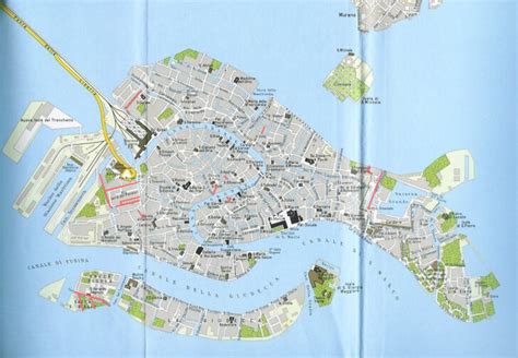 Map Of Venice Canals Italy Adams Printable Map