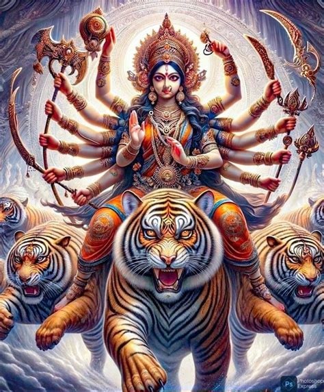 Pin By Sat Deol On Ambe Maa Goddess Artwork Durga Goddess Hindu Art