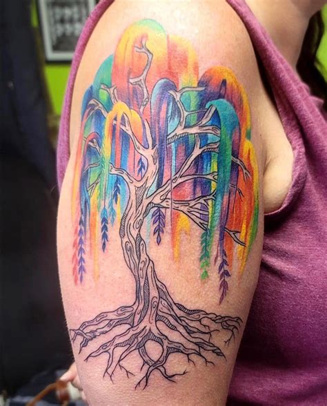 44 Jarring Ideas For Willow Tree Tattoos Enlightening Us On The Meanin