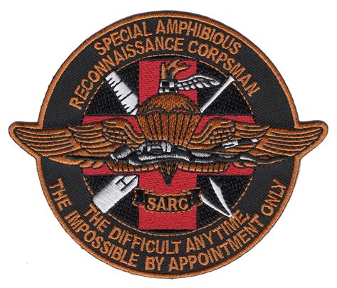 Special Amphibious Reconnaissance Corpsman Patch Sarc Specialty