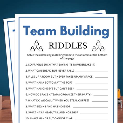 Team Building Riddles Team Building Games Team Building Party Games