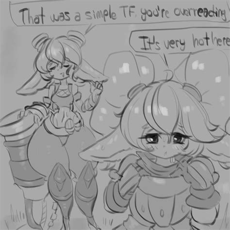 Rule 34 Armor Big Thighs Cannon Dialogue Goggles On Head Grenades League Of Legends Papsadachi