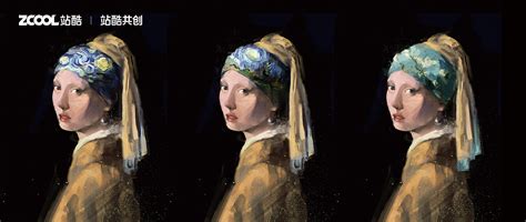 相逢在梵高笔下的带珍珠耳环的少女 世界名画100孤馆遇神 站酷zcool