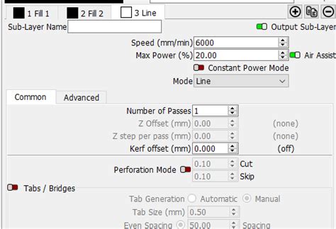 possible bug sub layers lightburn software questions lightburn