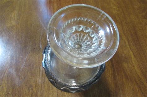 Lot Detail Vintage Ruby And Thumbprint Pedestal Dishes