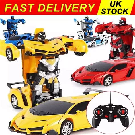 2 In 1 Car Robot Transforming Radio Remote Control Rc 360° Rotation