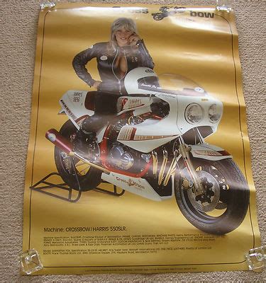 Vintage Motorcycle Poster Crossbow Harris 550slr Kawasaki Gpz 550
