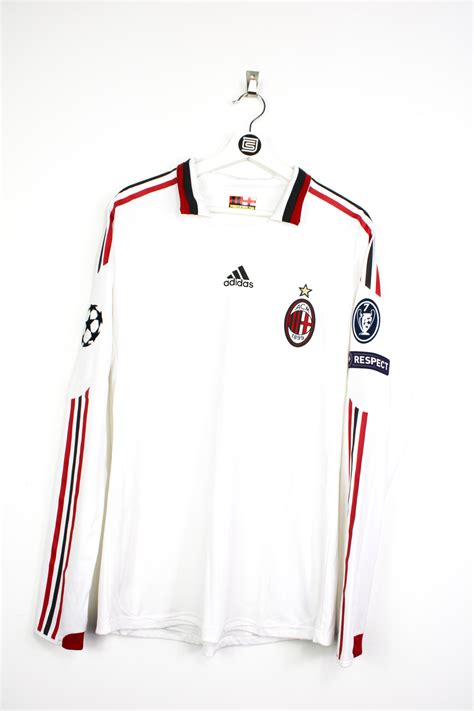 2009 10 Ac Milan Match Issue Ls Away Jersey 21 Pirlo Vs Marseille