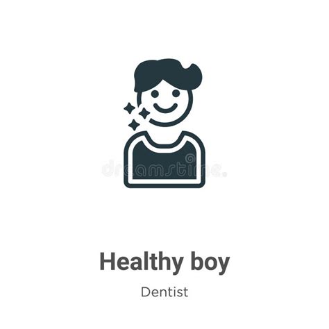 Healthy Boy Vector Icon On White Background Flat Vector Healthy Boy