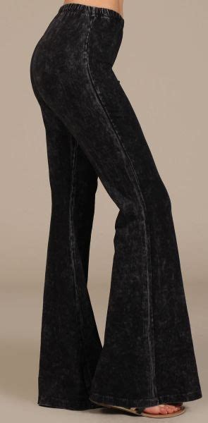 Woodstock Bells ~ Black Clothes Soft Pants Bell Bottom Pants