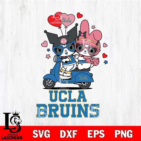 Ucla Bruins Kuromi And My Melody Valentine File Cut Ncaa Svg Dxf Eps