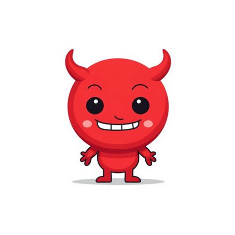 Premium Ai Image Cute Red Devil Character Generative Ai