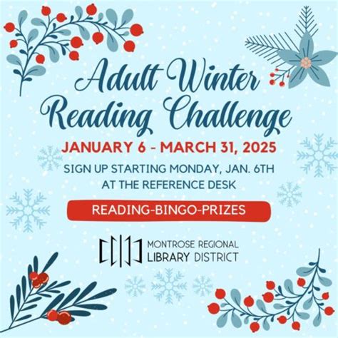 Winter Adult Reading Challenge Montrose Regional Library District
