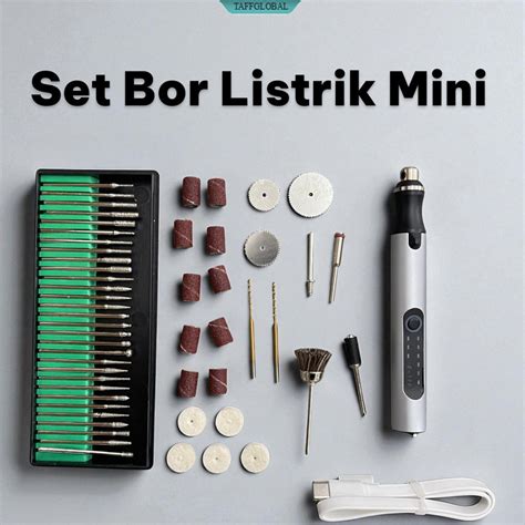 Jual Bor Listrik Mini Cordless Rotary Tool Kit Usb 18000rpm E108