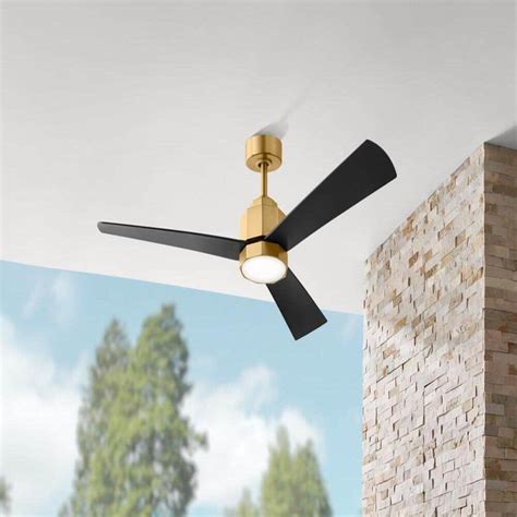 Hampton Bay Everlea 52 In Indoorcovered Outdoor Brushed Gold Modern
