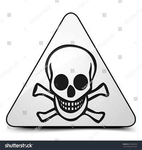 Skull Hazard Sign Stock Vector Royalty Free 139535930 Shutterstock