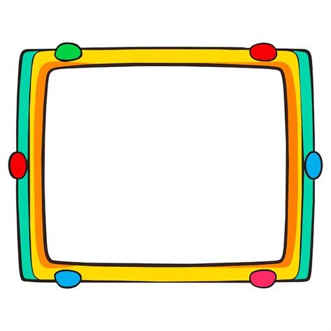 Premium Vector Rectangle Shape Colorful Frame