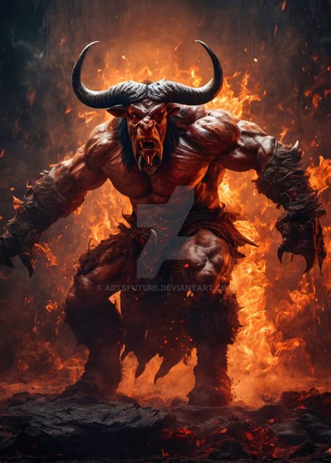Angry Minotaur Monster By Artsfuture On Deviantart