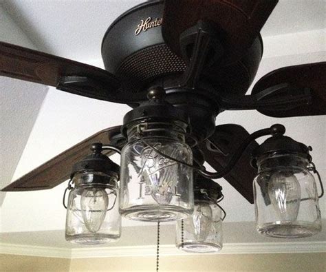 Outdoor Ceiling Fan With Mason Jar Lights Ceiling Light Ideas