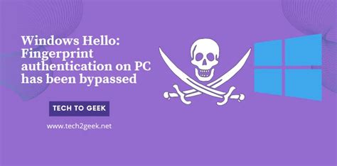 Windows Hello Fingerprint Authentication On Pc Has Been Bypassed