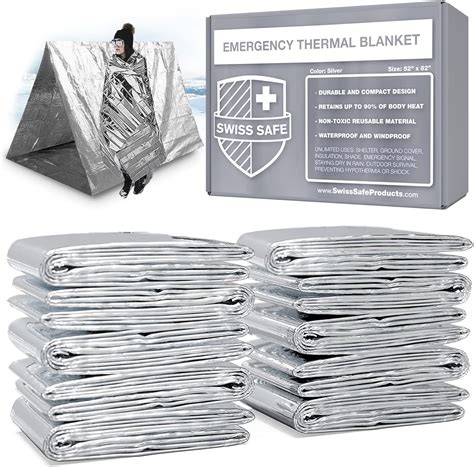 Swiss Safe Emergency Mylar Thermal Blankets Designed For