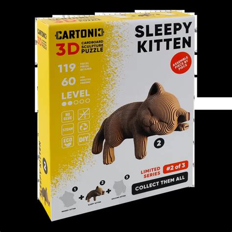 Пазл Cartonic 3d Sleepy Kitten 119 деталей шт онлайн супермаркет Сільпо
