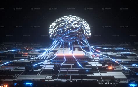 创意大脑背景 机械大脑模型 科幻场景模型库 Cinema 4dc4d模型下载 Cg模型网