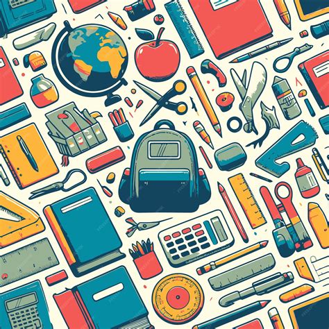 Premium Vector Vector Set Of School Things