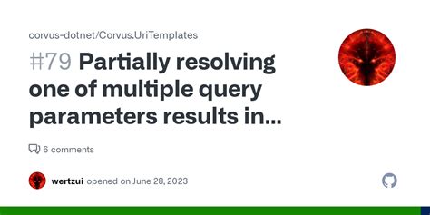 Partially Resolving One Of Multiple Query Parameters Results In