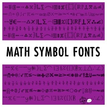 Math Symbols Font