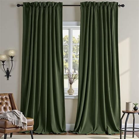 Nemia Olive Green Velvet Curtains Thermal Insulated
