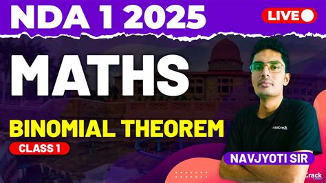 Nda 1 2025 Exam Maths Binomial Theorem Class 1