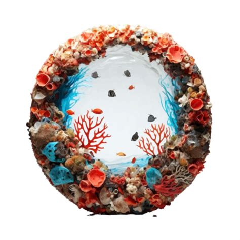 premium vector round shape representation of oceanic beauty with