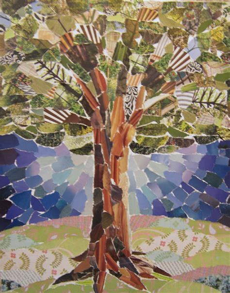 Torn Paper Tree Collage Sorry The Photo Is Blurry But It… Flickr