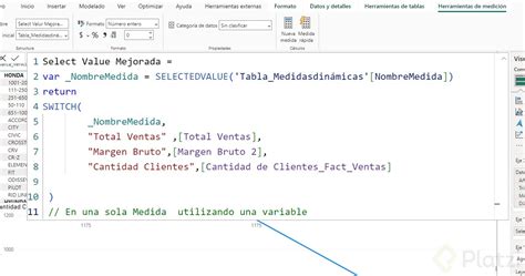 funciones lógicas y condicionales selectedvalue platzi