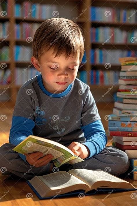 Smart Boy Reading A Book Illustration Stock Illustration Illustration