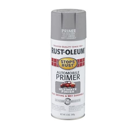 Rust Oleum Stops Rust Gray Flat Oil Based Alkyd Automotive Spray Primer 12 Oz Online